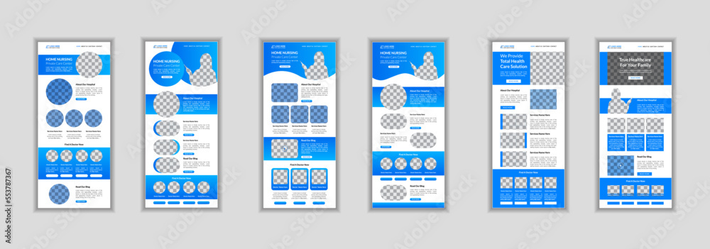 Medical services promotional email marketing newsletter template design ...