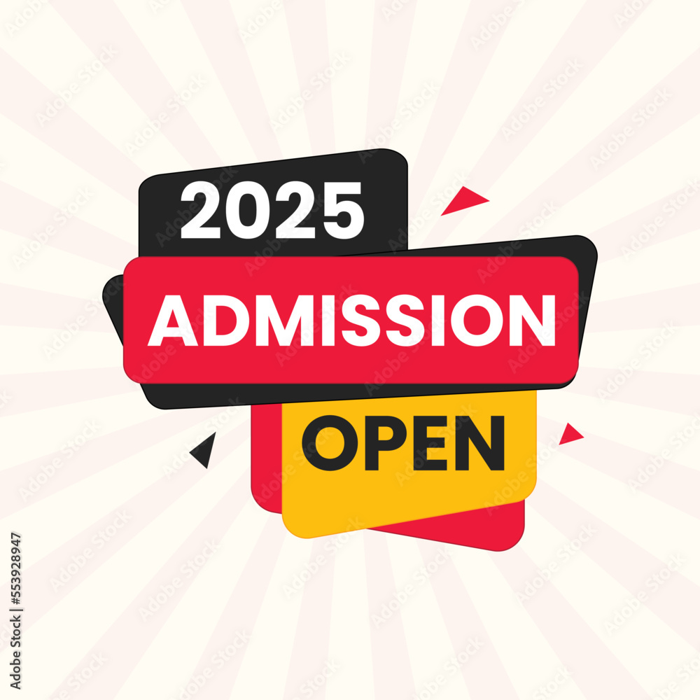 เวกเตอร์ Stock 2025 admission open banner abstract school college ...