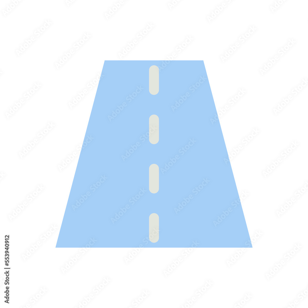 Road surface flat color ui icon. Roadway markings. GPS navigation ...