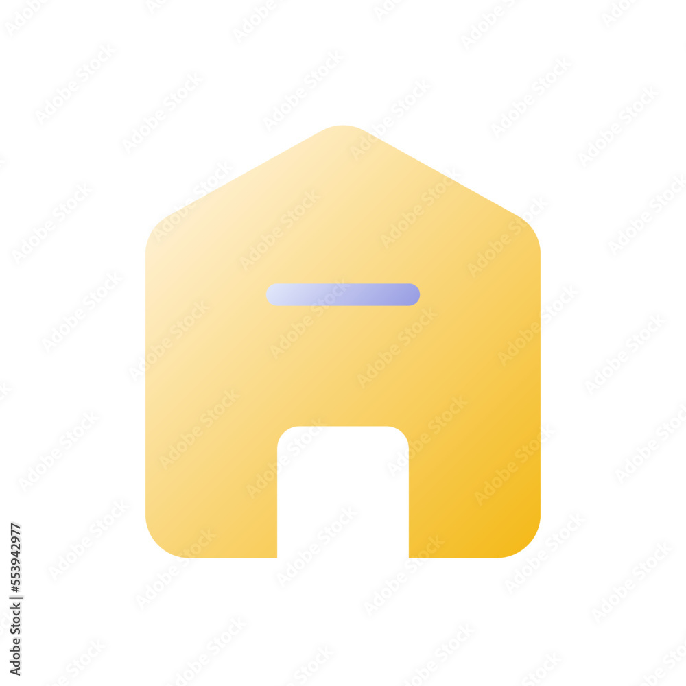 Delete address flat gradient two-color ui icon. Change information ...