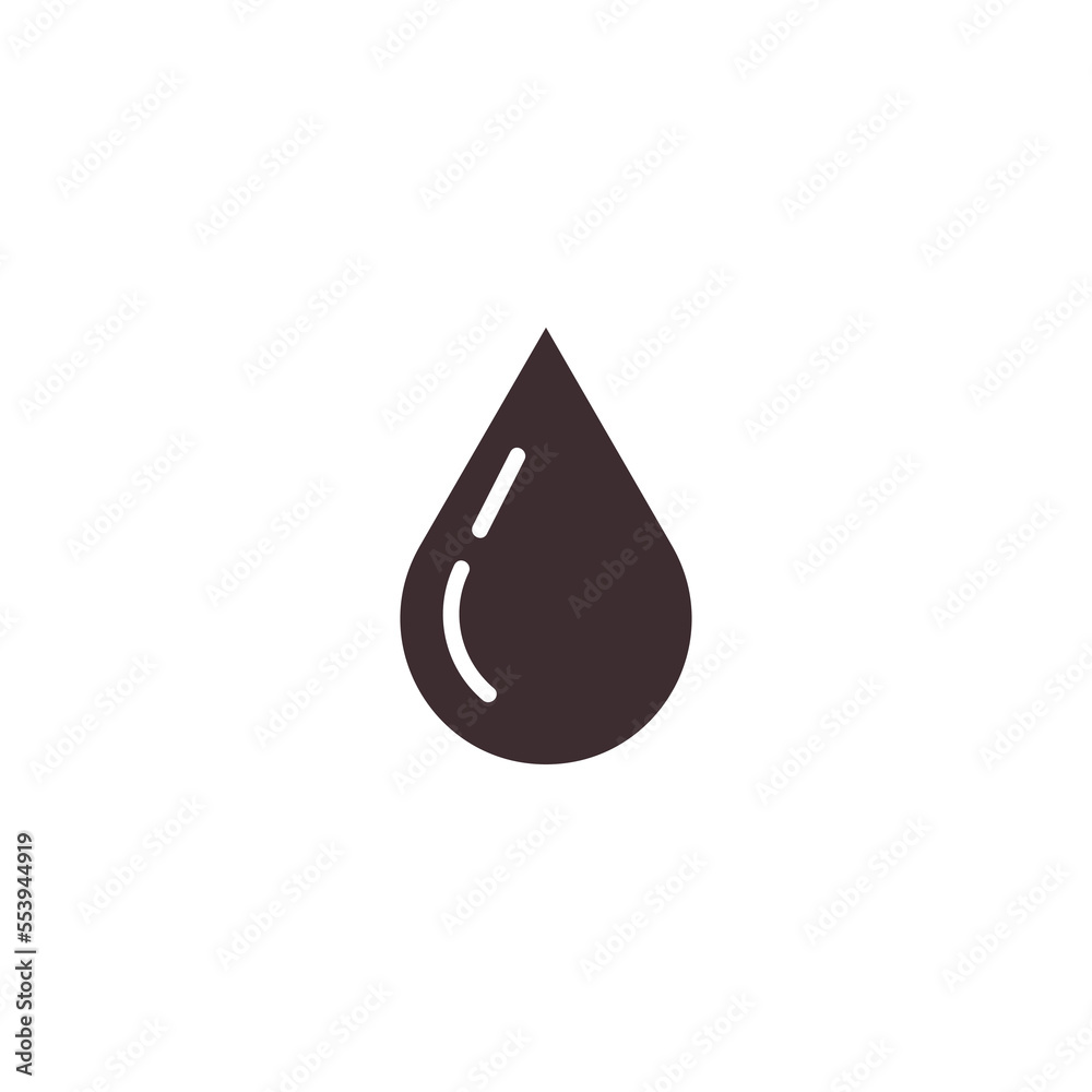 Water drop icon. Liquid fluid droplet symbol. Rain, raindrop sign ...
