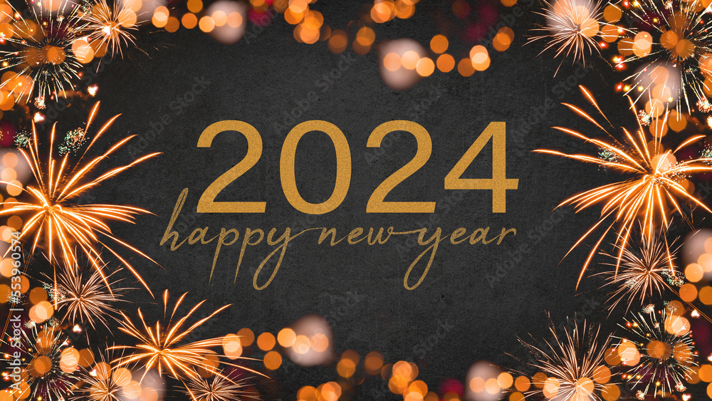 Orange Fireworks 2024