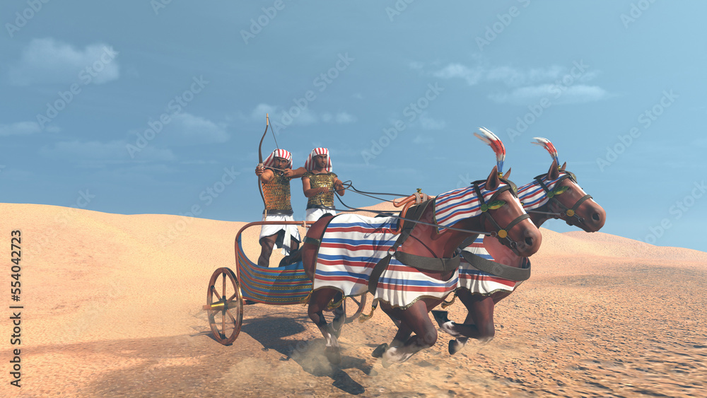 Ancient Egyptian chariot Stock Illustration | Adobe Stock