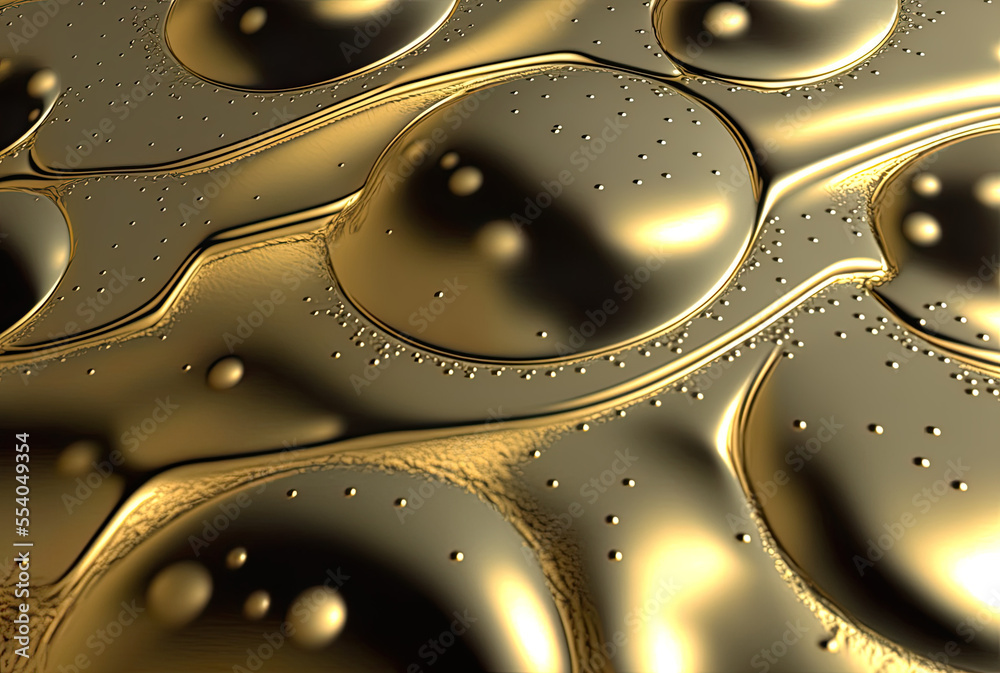 Golden surface with irregular structure, some distressed spots on ...