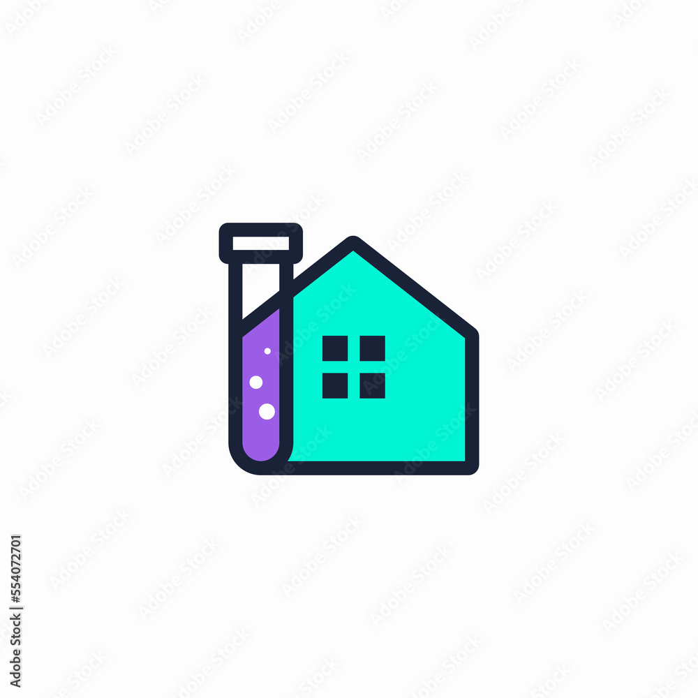 lab house logo design illustration Stock Vector | Adobe Stock