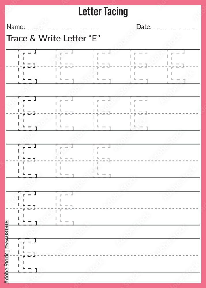 Alphabet letter tracing worksheet. writing a-z exercise. Letter Tracing ...