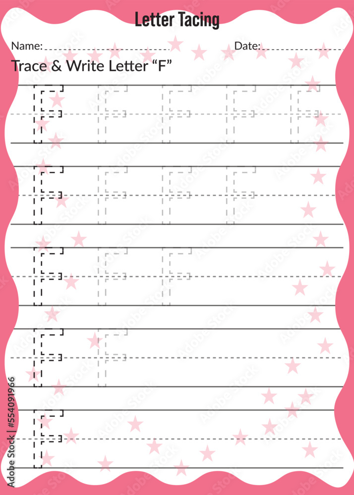 Alphabet letter tracing worksheet. writing a-z exercise. Letter Tracing ...