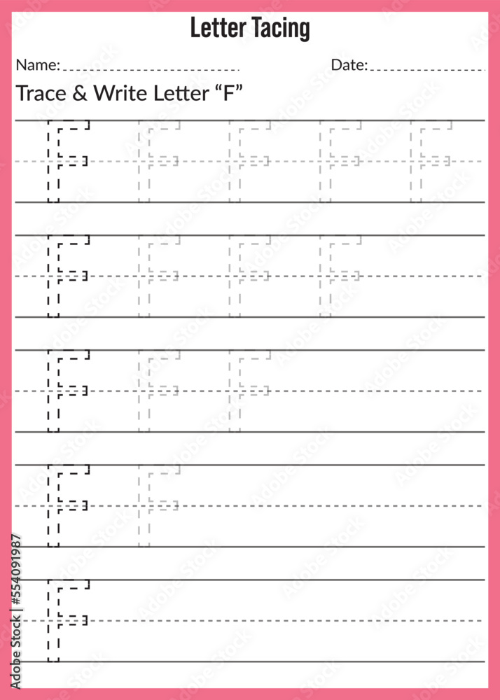 Alphabet letter tracing worksheet. writing a-z exercise. Letter Tracing ...