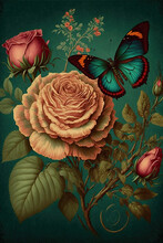 Roses Flowers Vintage Collage Free Stock Photo - Public Domain Pictures