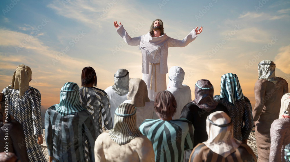 Jesus Christ and Twelve Apostles in Domus Galilaeae Sermon on the Mount ...