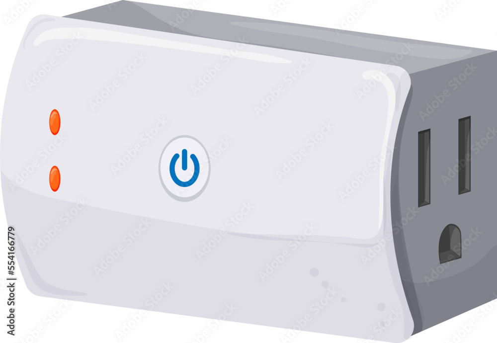 socket smar plug cartoon. socket smar plug sign. isolated symbol vector ...
