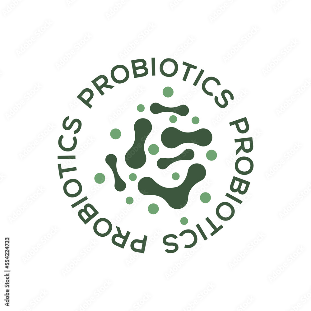 Logo design related to probiotic bacteria Stock Vector | Adobe Stock