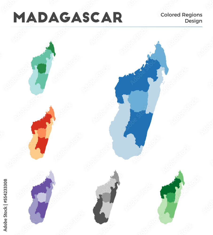 Madagascar map collection. Borders of Madagascar for your infographic ...
