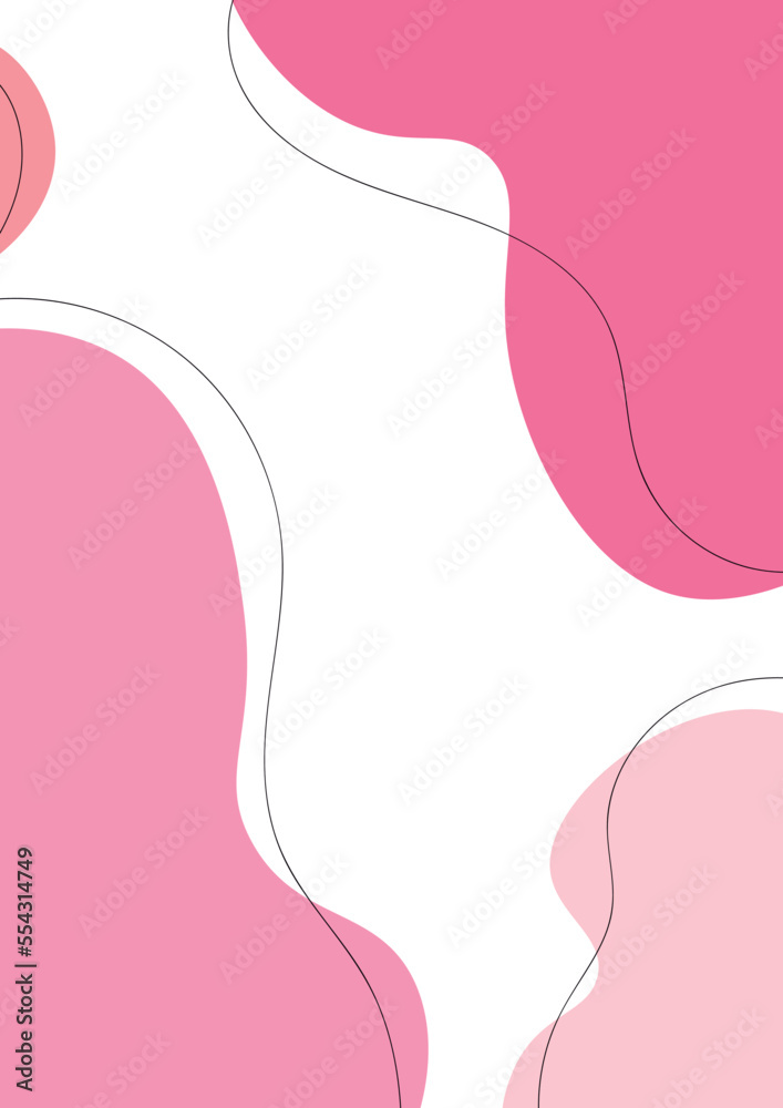 Figuras vectoriales rosadas con lineas y curvas color rosa para ...