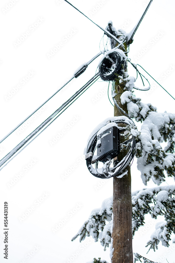 AC transformer. Transmission of electricity through a distribution ...