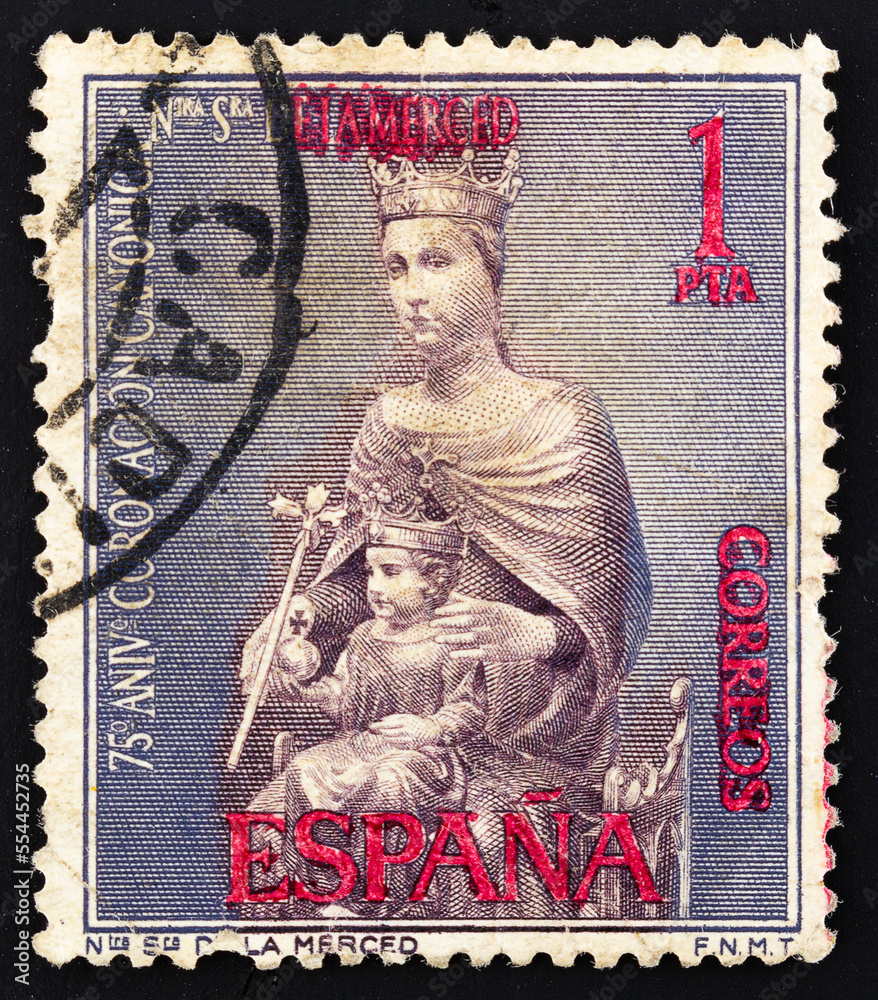 Postage stamp '75th Anniversary of Order of Our Lady of Mercy' printed ...