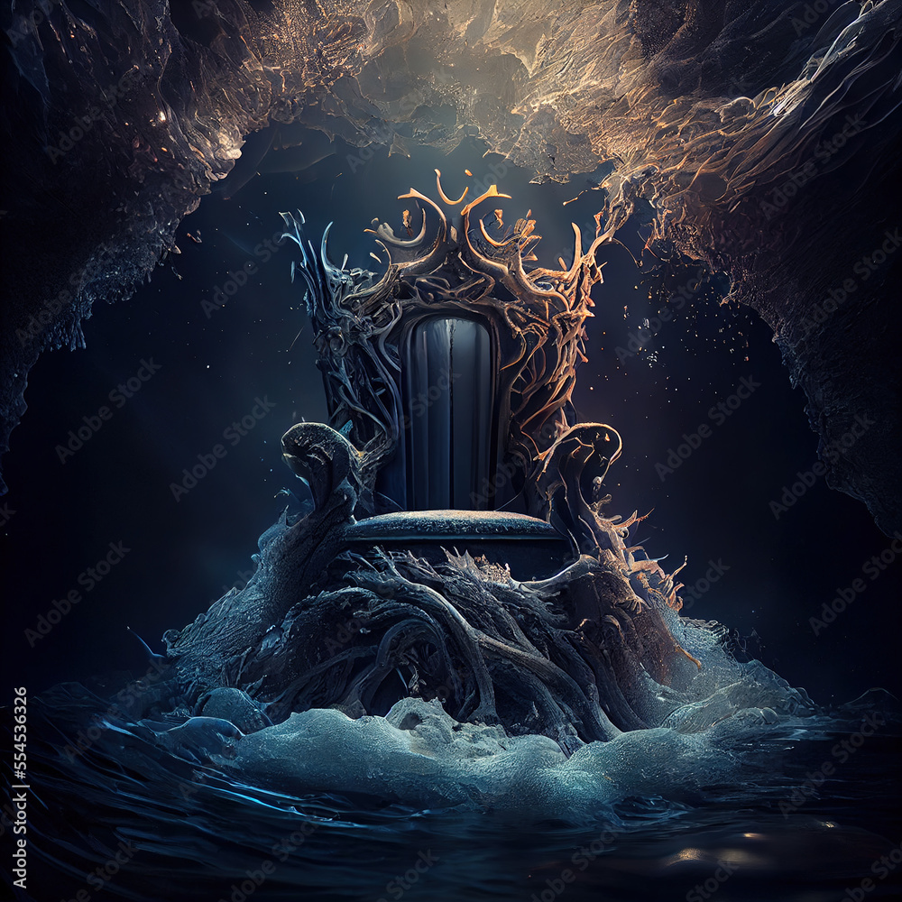 fantasy throne underwater Stock Illustration | Adobe Stock
