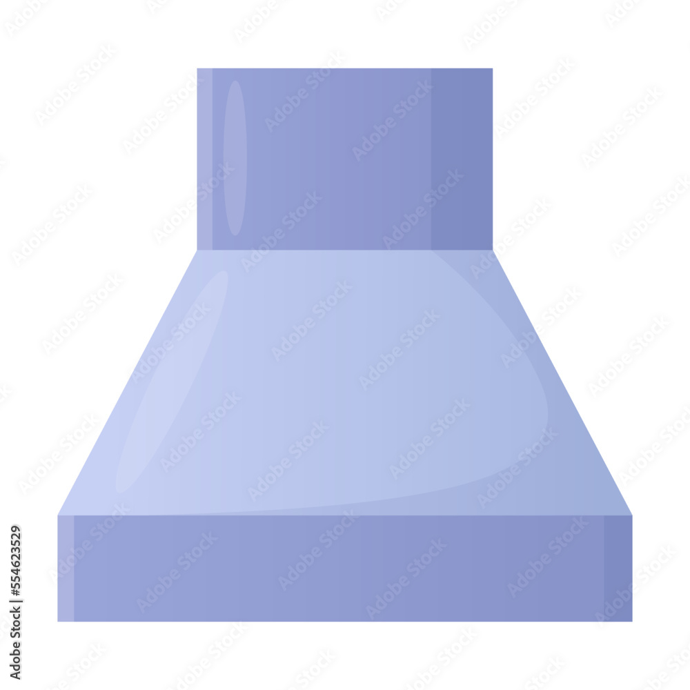 Air duct system. Vector illustration of taper vent pipe. Cartoon duct ...