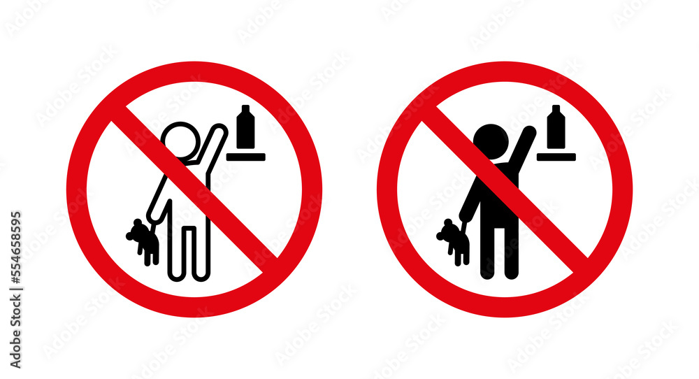 Keep out of the reach from children icon. Keep away from kids symbol ...