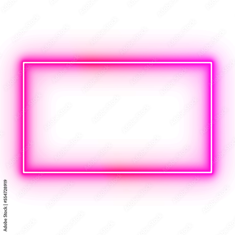 Pink Neon Frame PNG Stock Illustration | Adobe Stock