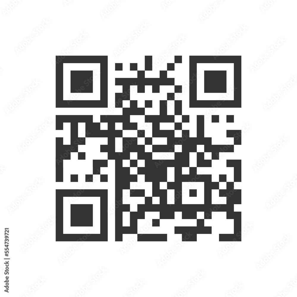 Vector de Stock QR code icon. Fake template of quick responce matrix ...