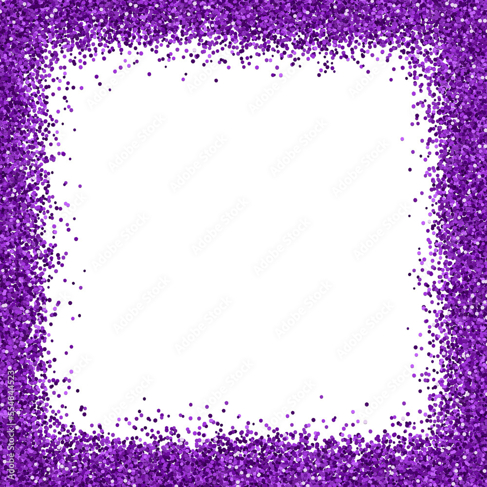 Purple glitter square border frame isolated PNG Stock Illustration ...