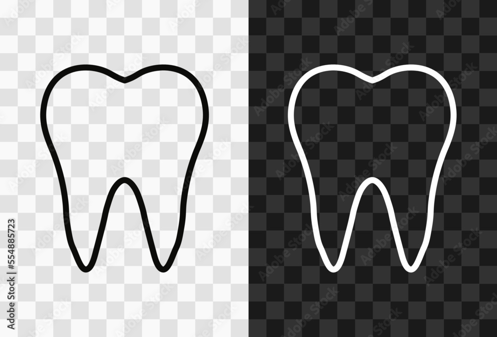 Tooth, high quality vector editable line icon. Tooth outline icon ...