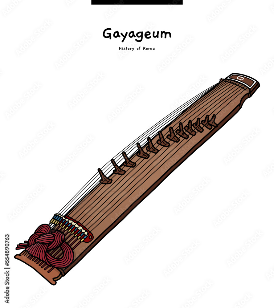Gayageum is a traditional Korean musical instrument and is a stringed ...