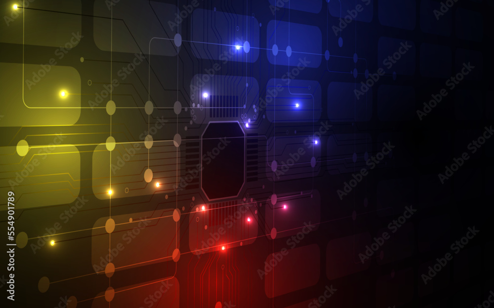 modern technology circuit background. vector illustration Stock Vector ...