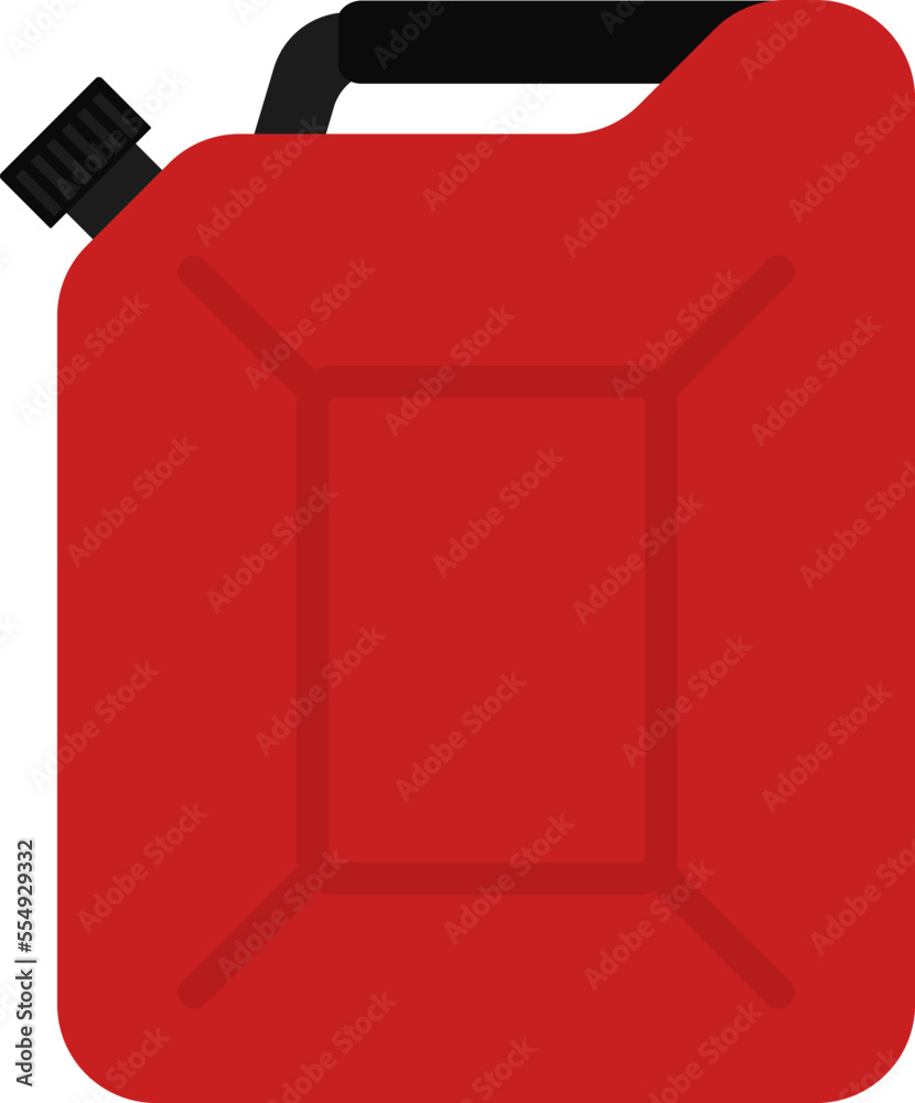 Can of fuel. Canister with gasoline. Red jerrycan with fuel. Icon of ...