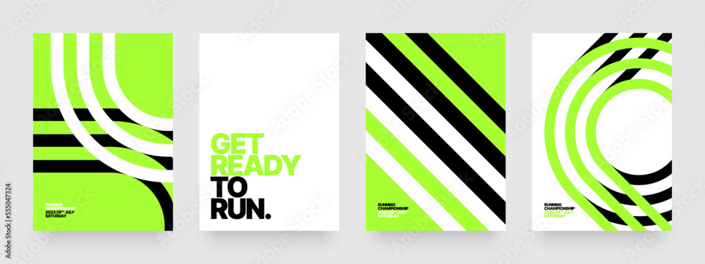 Vector layout template design for run, championship or sports event ...