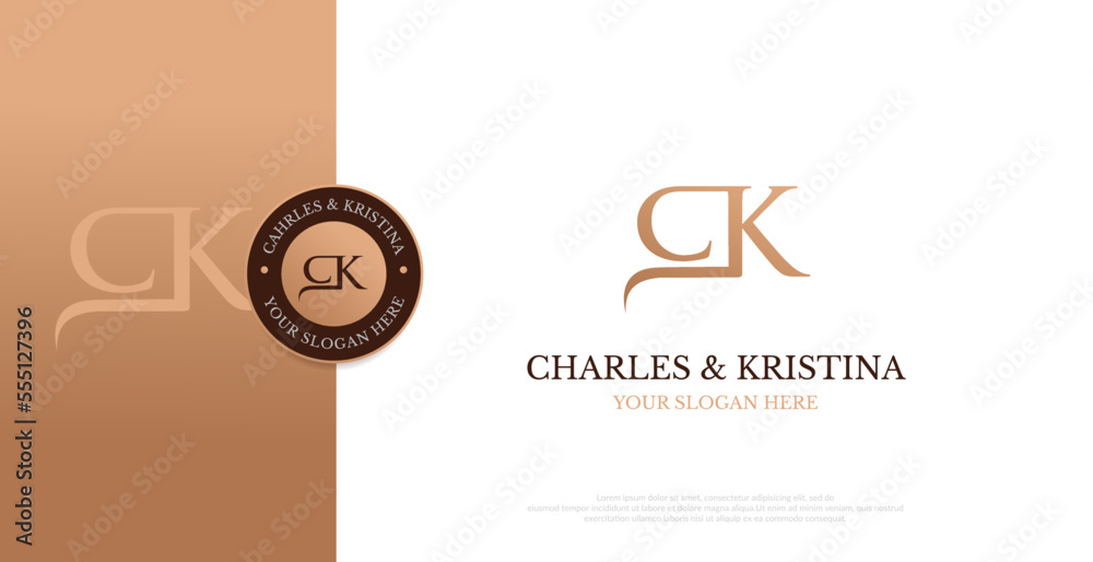Initial CK Logo Design Vector Stock Vector | Adobe Stock