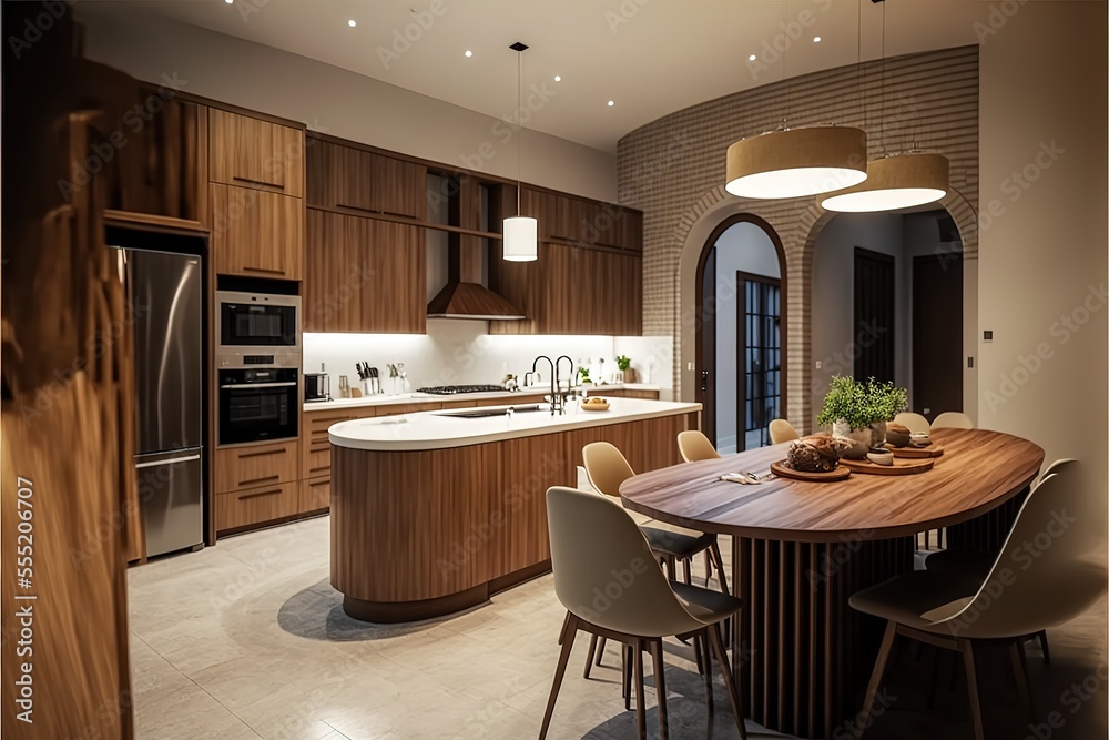 Hanoi Vietnam - December 2019 : Modern Interior Design, Large kitchen ...