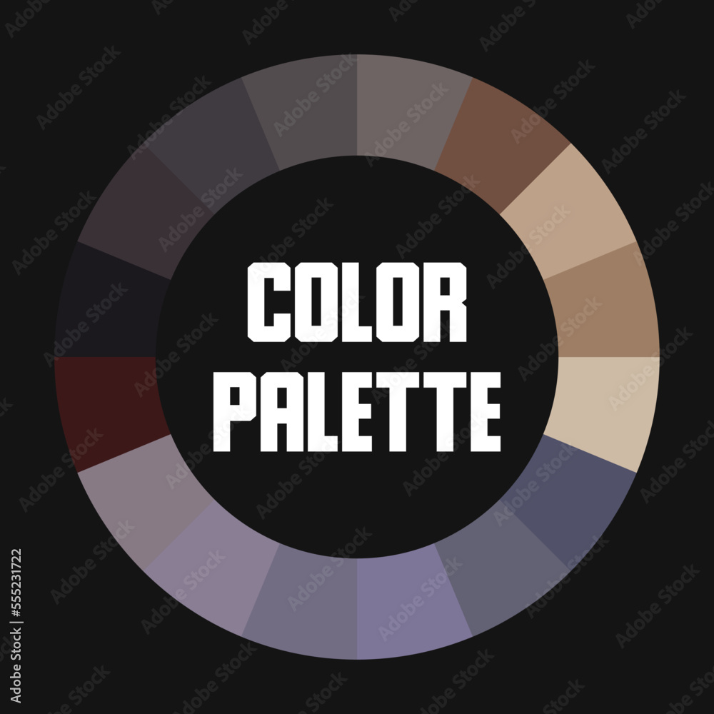 Color wheel combinations. Universal color palette. Vector illustration ...