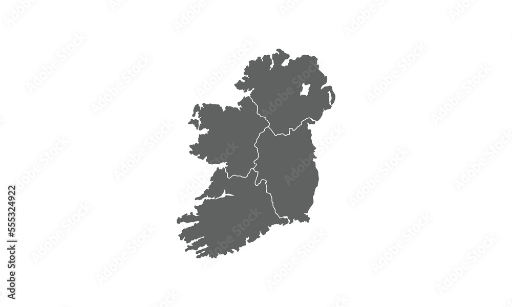 Ireland map isolated on white background.for annual infographics report ...