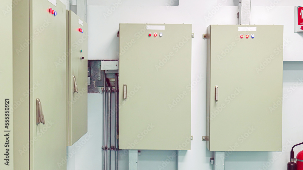 The power control room inside the building has a sizable power ...