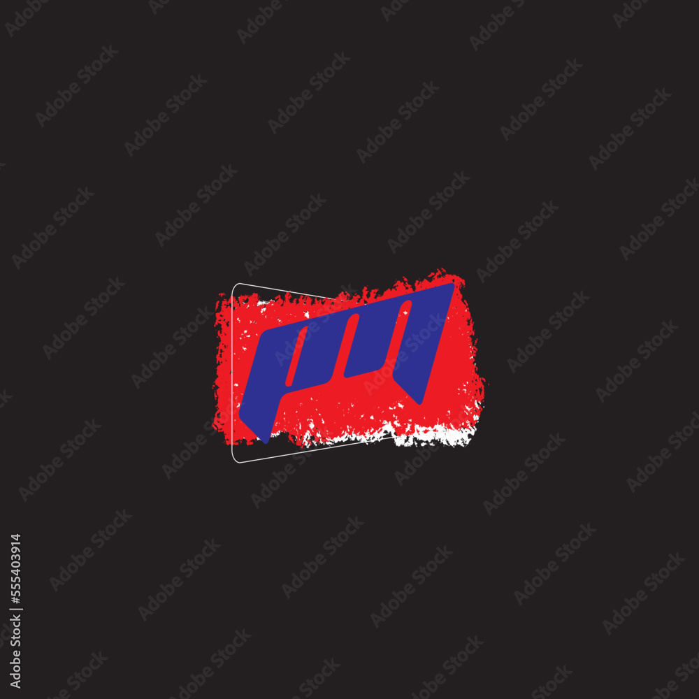 PM Simple Letters logo Vector Stock Vector | Adobe Stock