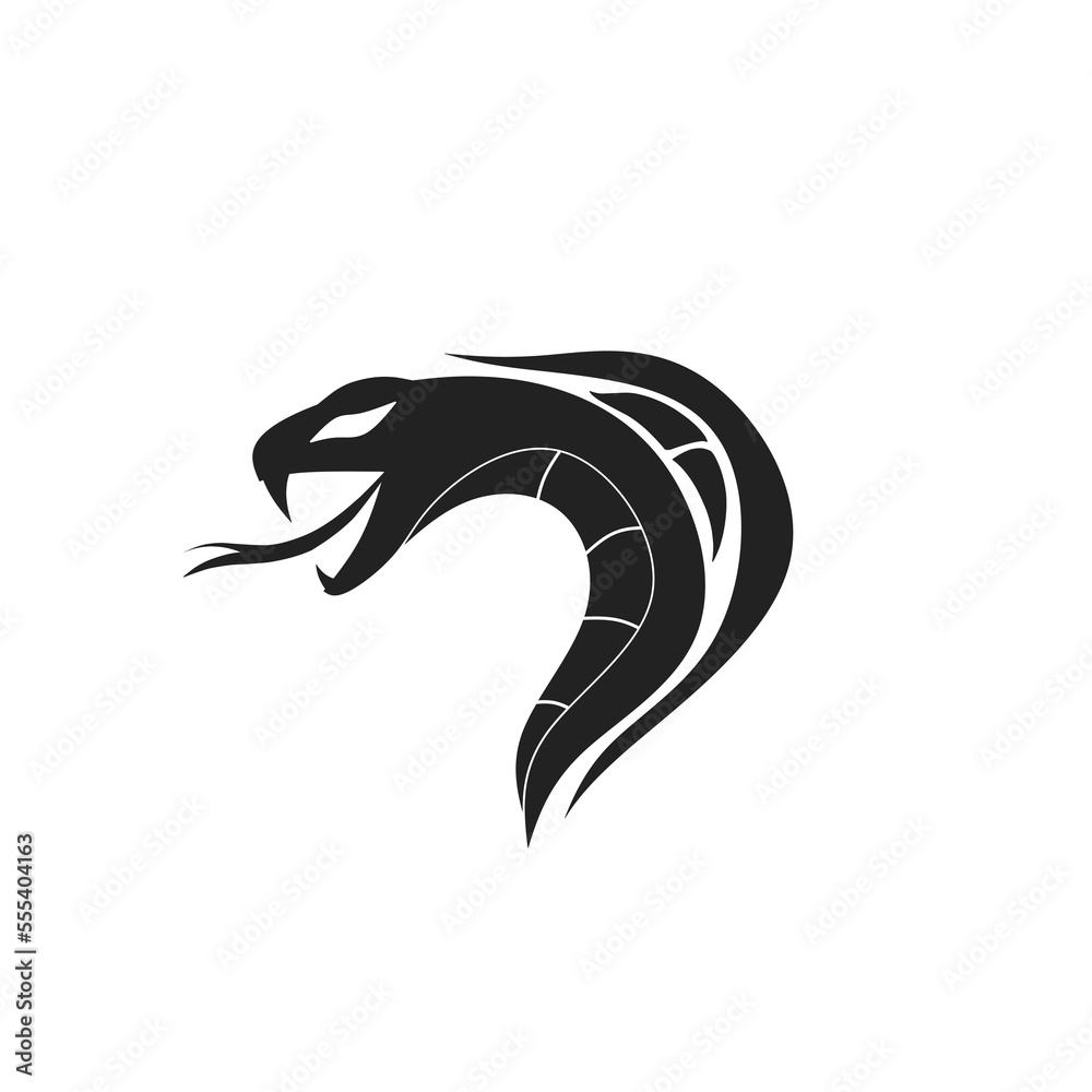 Symbol head logo cobra snake Stock Vector | Adobe Stock