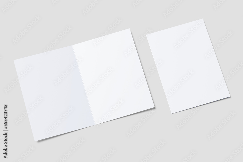 A5 Bifold Brochure Blank Mockup Stock Photo | Adobe Stock