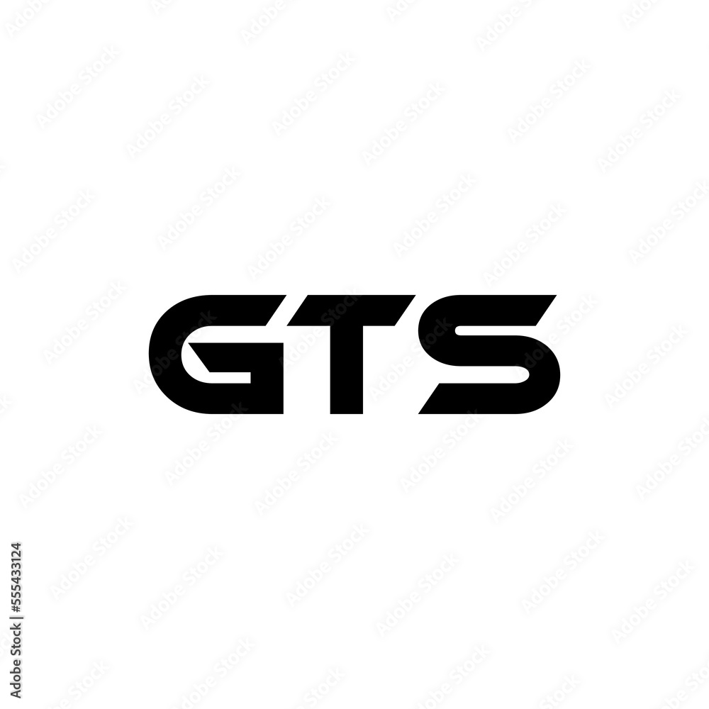GTS letter logo design with white background in illustrator, vector ...
