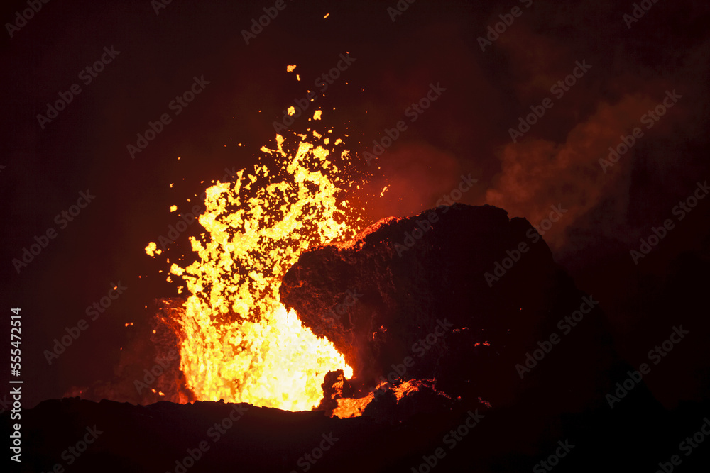 Spatter cone, Kilauea Volcano, May 2018 eruption, East Rift Zone ...