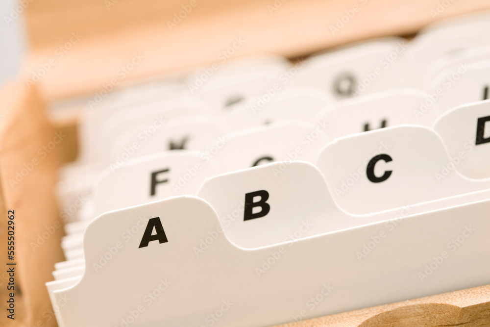 Alphabet Tabs Stock Photo | Adobe Stock