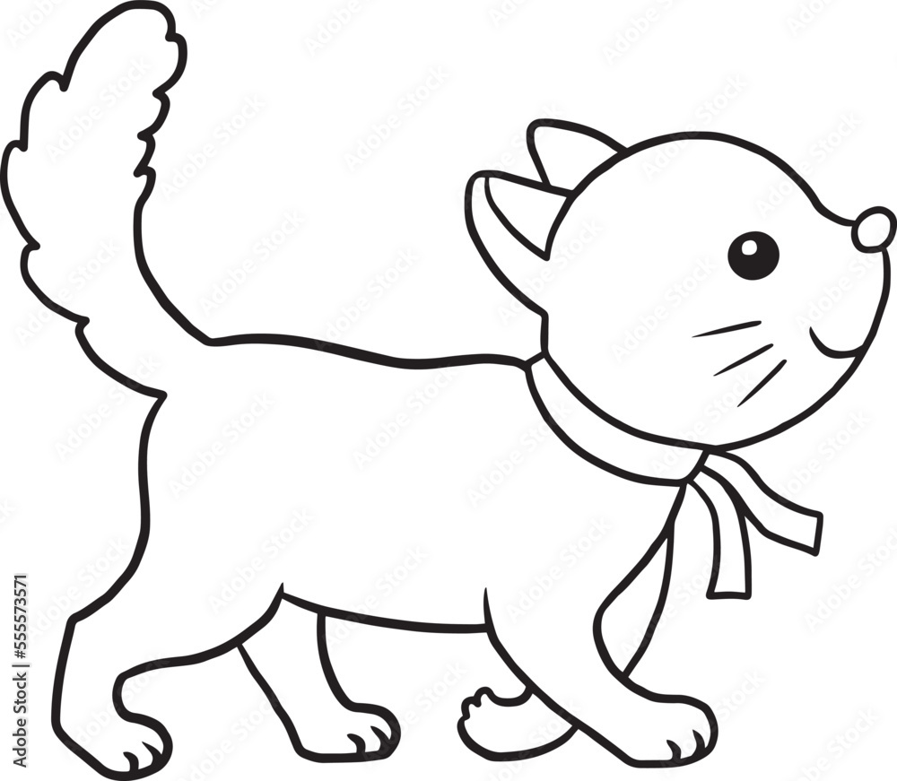 cat cartoon doodle kawaii anime coloring page cute illustration drawing ...