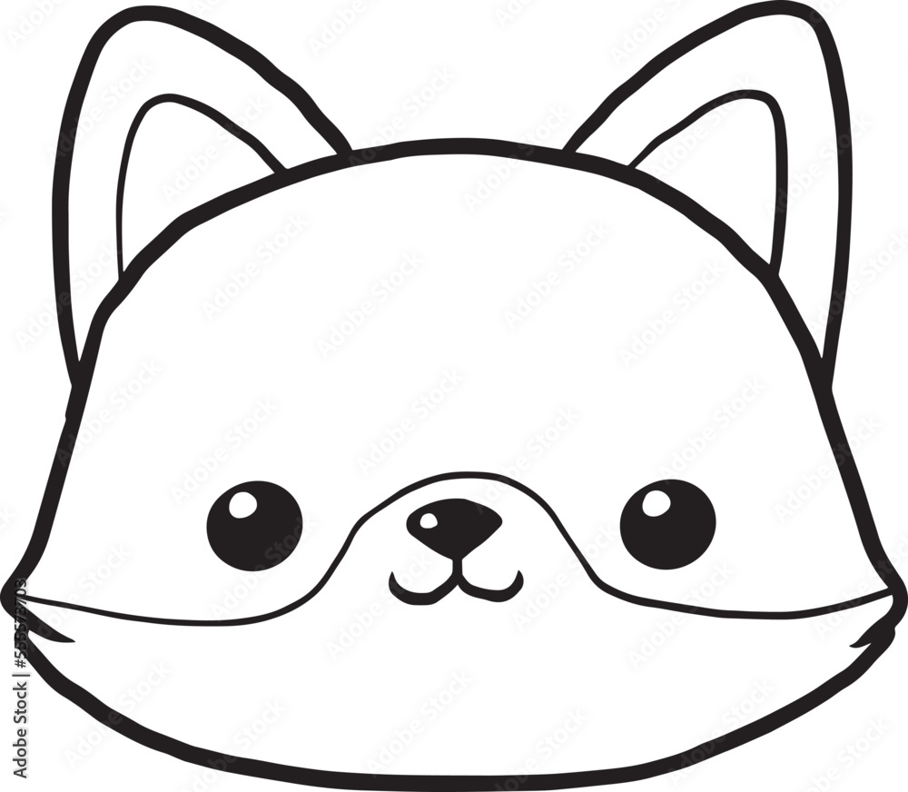 fox cartoon doodle kawaii anime coloring page cute illustration drawing ...