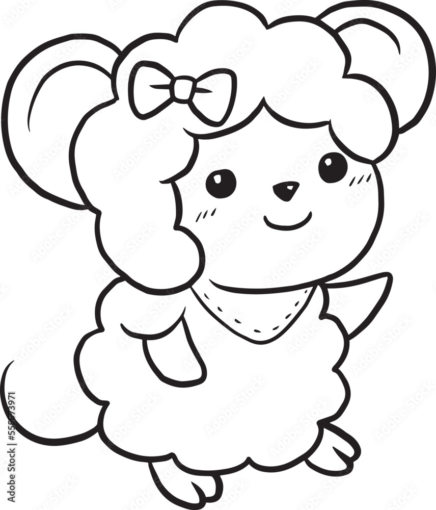 rat cartoon doodle kawaii anime coloring page cute illustration drawing ...