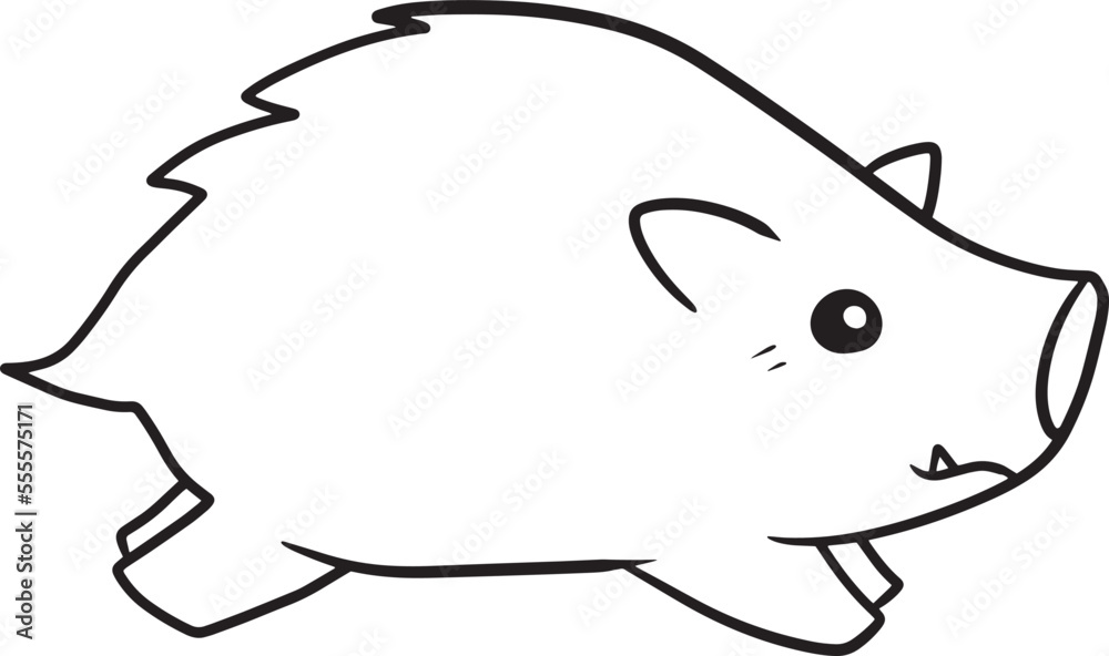 pig cartoon doodle kawaii anime coloring page cute illustration drawing ...