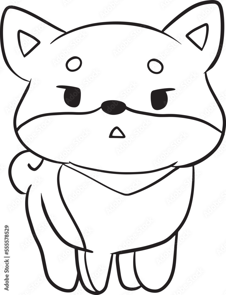 man logo cartoon doodle kawaii anime coloring page cute illustration ...