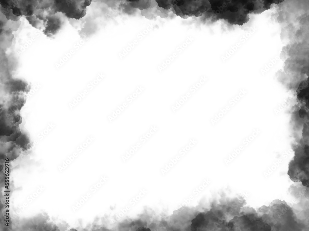 Ilustración de Stock transparent black cloud border | Adobe Stock