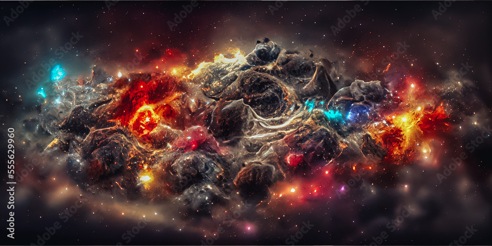 beautiful abstract multi colored background with space realms Stock ...