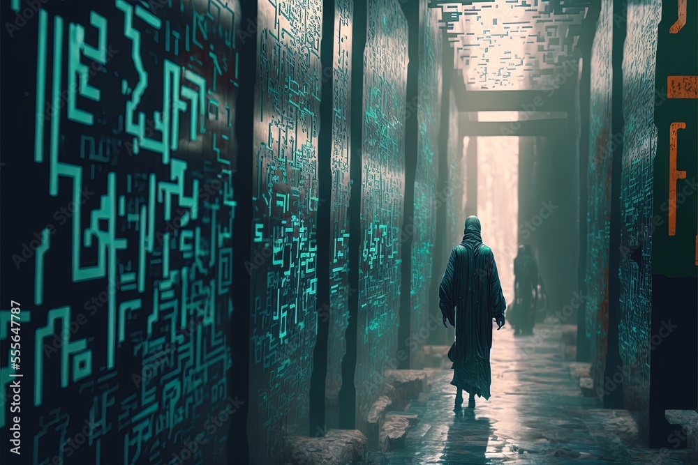 "Mysterious AI Generated Abstract Enigma Matrix Cyberpunk Sci-Fi ...